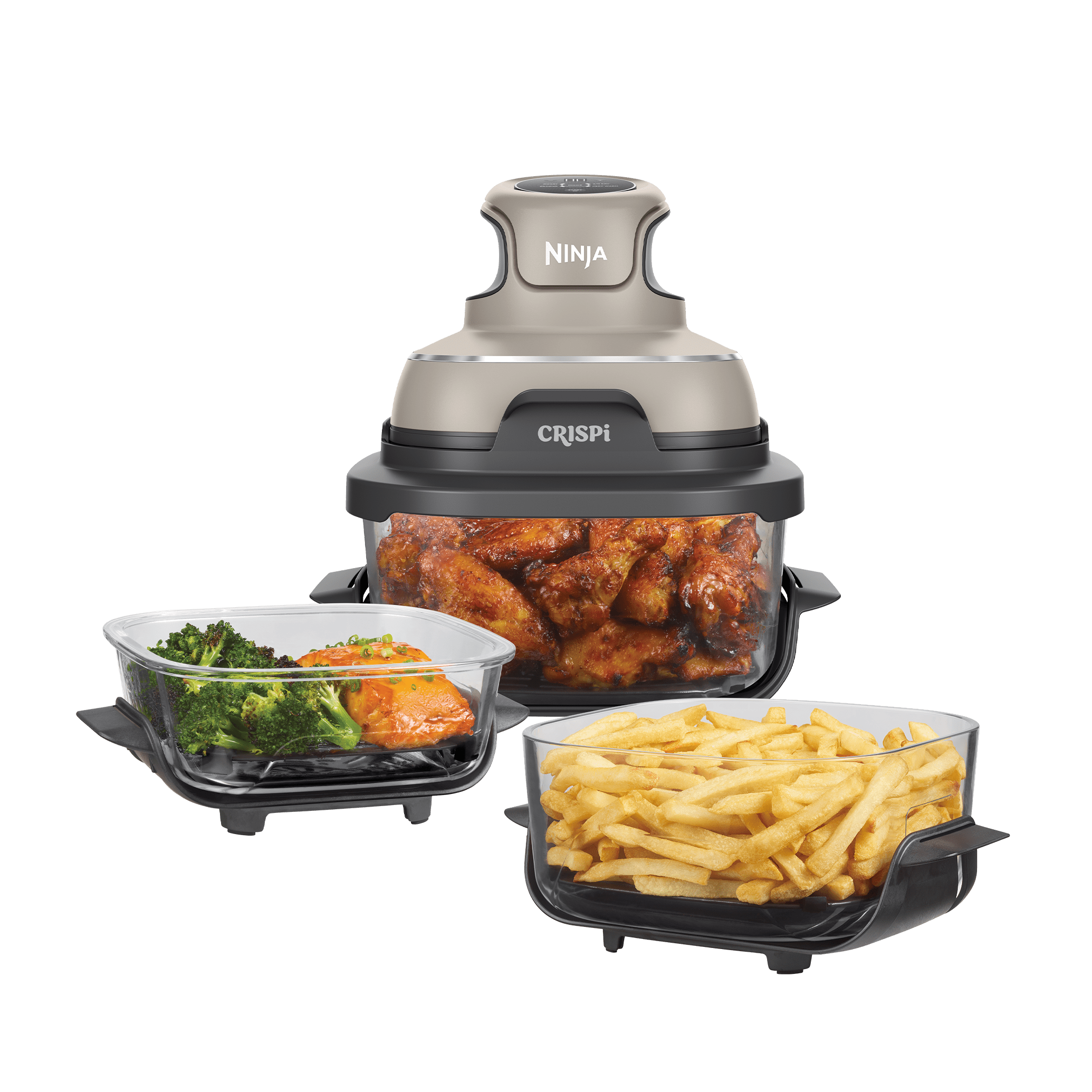 Ninja CRISPi 4-in-1 Portable Glass Air Fryer - Stone - Family Set ...