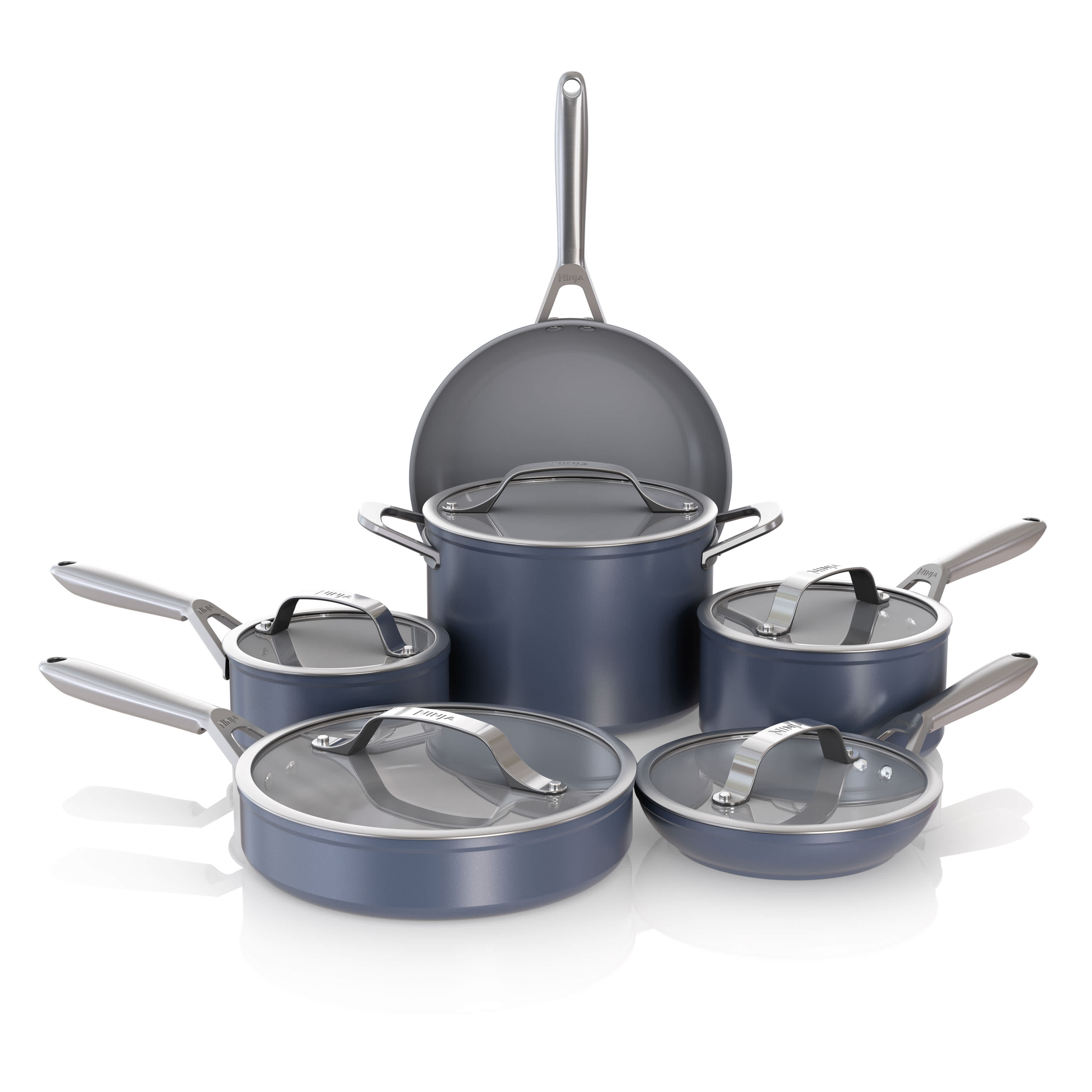 Ninja® Ceramic Pro 11-Piece Cookware Set (Midnight Blue)