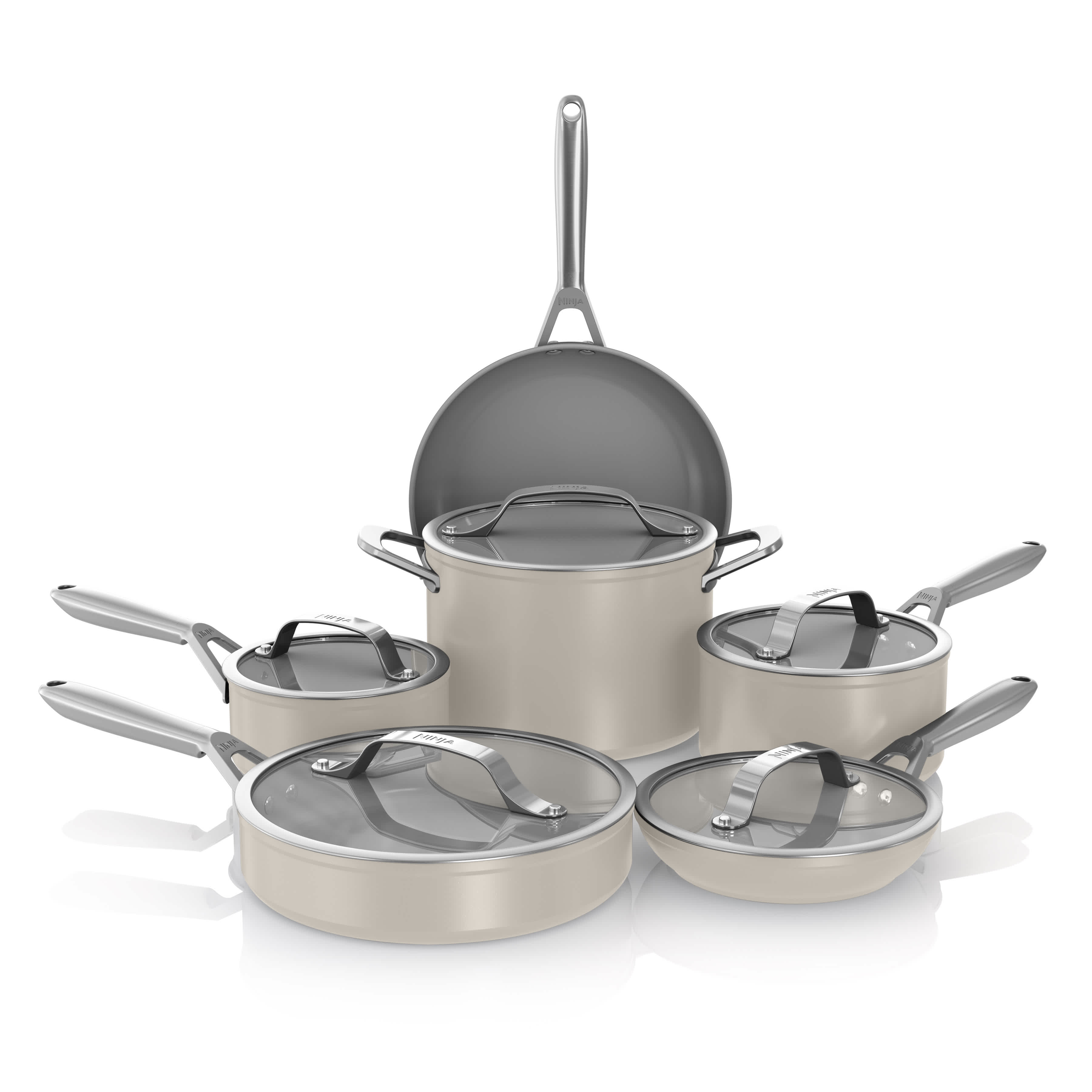 Ninja® Ceramic Pro 11-Piece Cookware Set Stone | SharkNinja