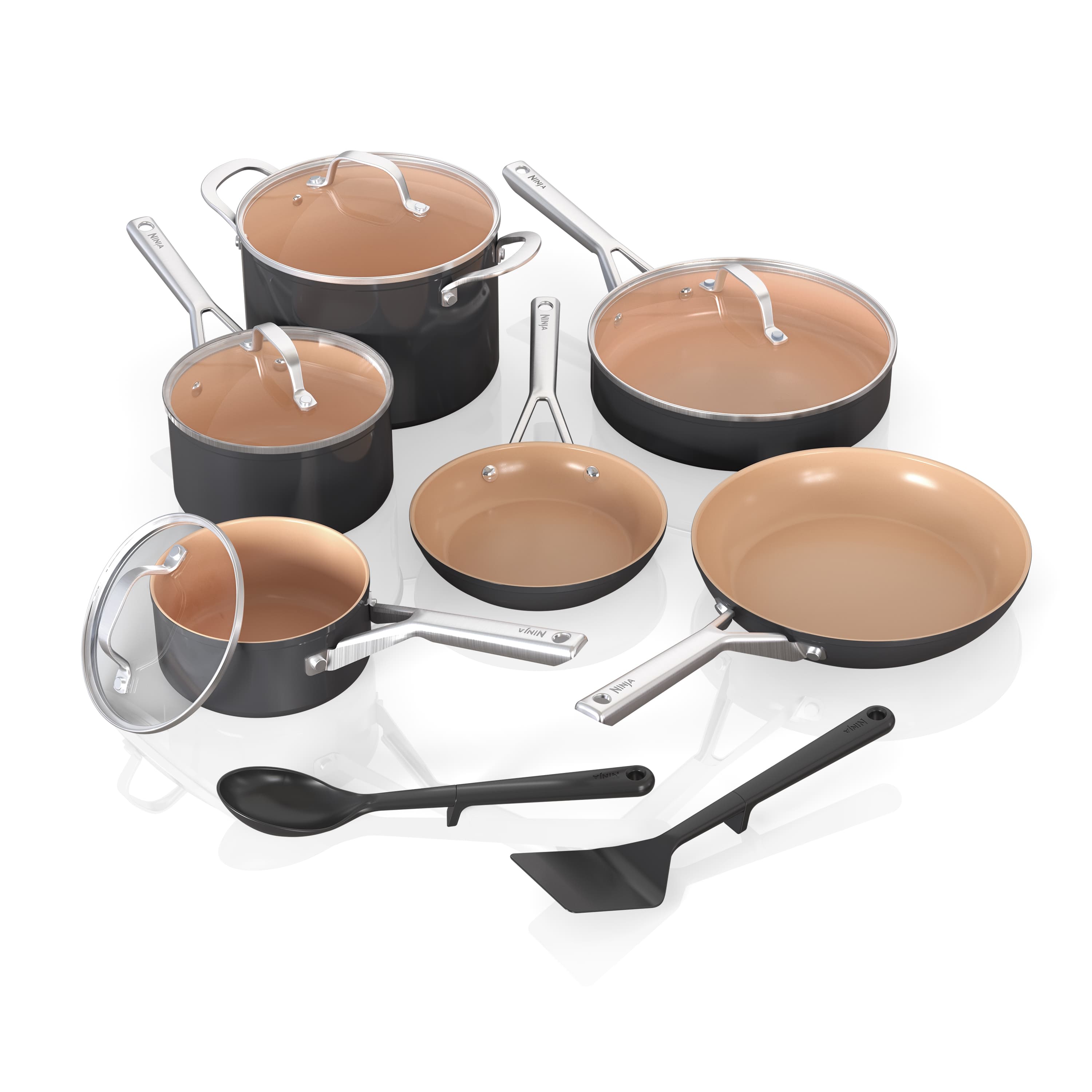 Ninja Extended Life Essential Ceramic 12-Piece Cookware Set | SharkNinja CA