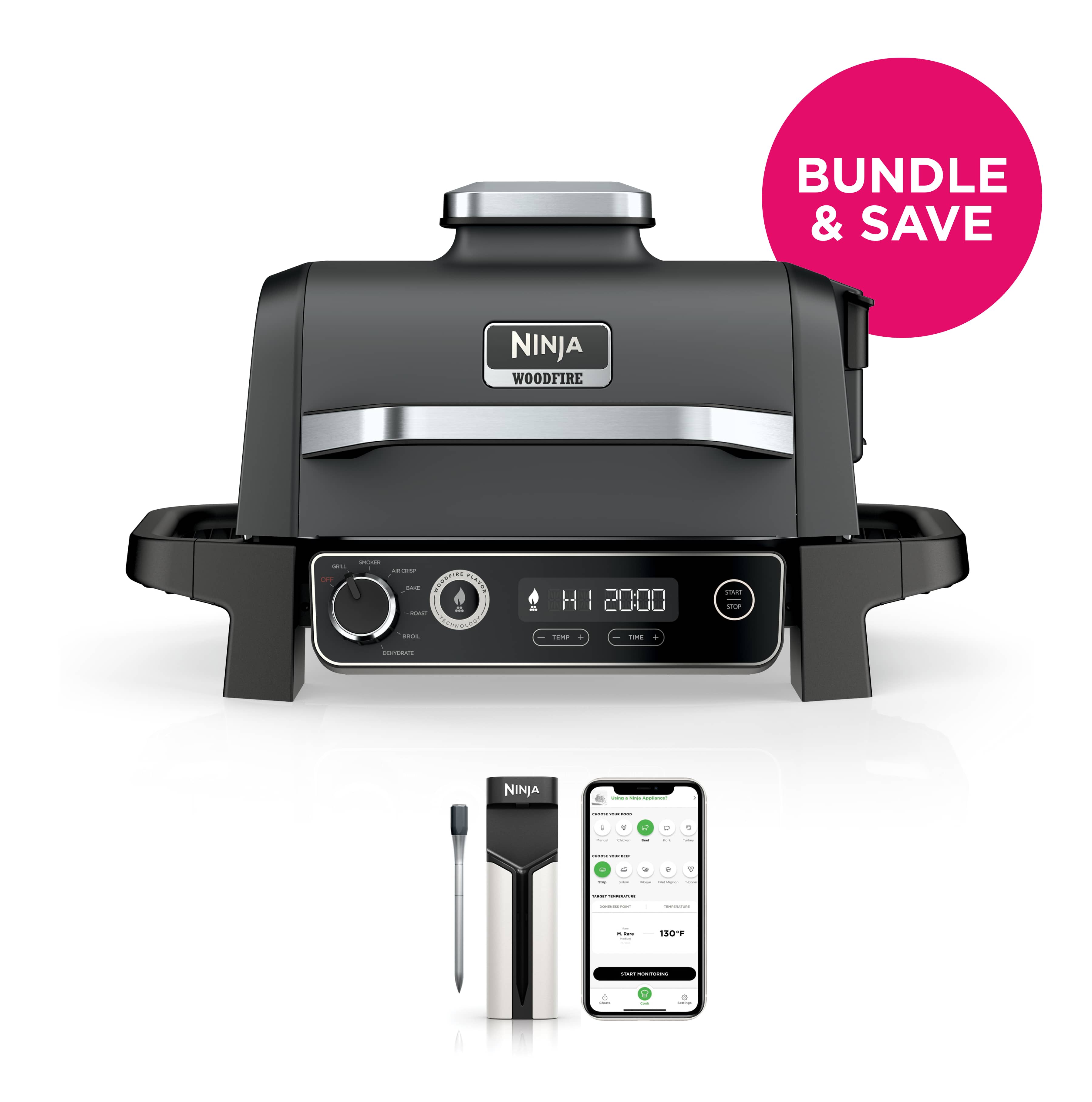 Ninja Woodfire™ Outdoor Grill & Smoker with Wireless Thermometer Shop ...