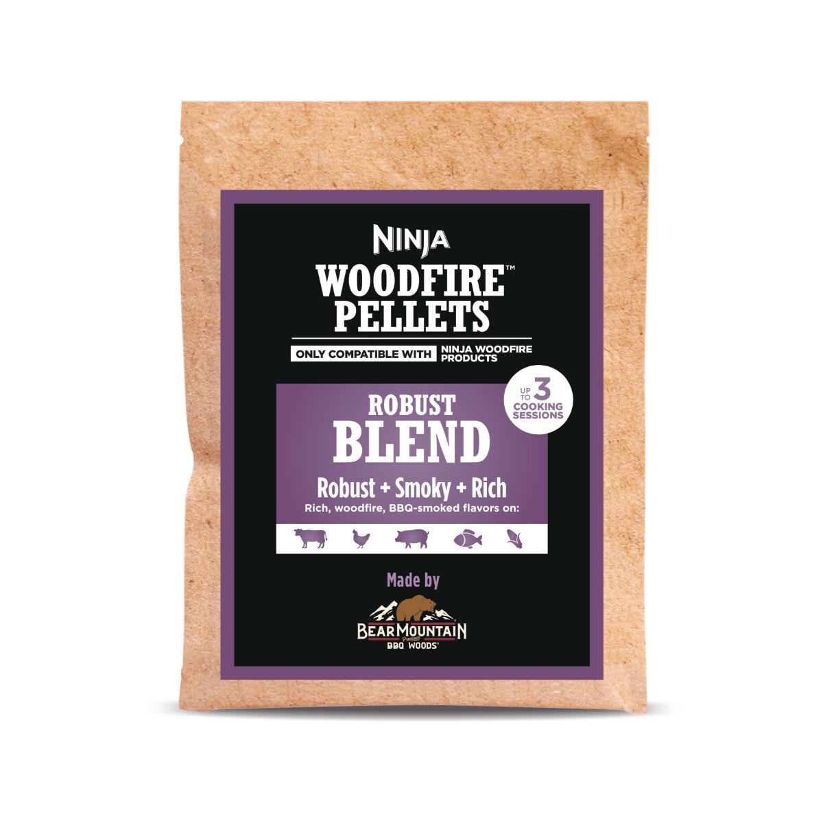 Ninja Woodfire™ Pellets Robust Blend (Sample bag/up to 3 uses) Electric ...