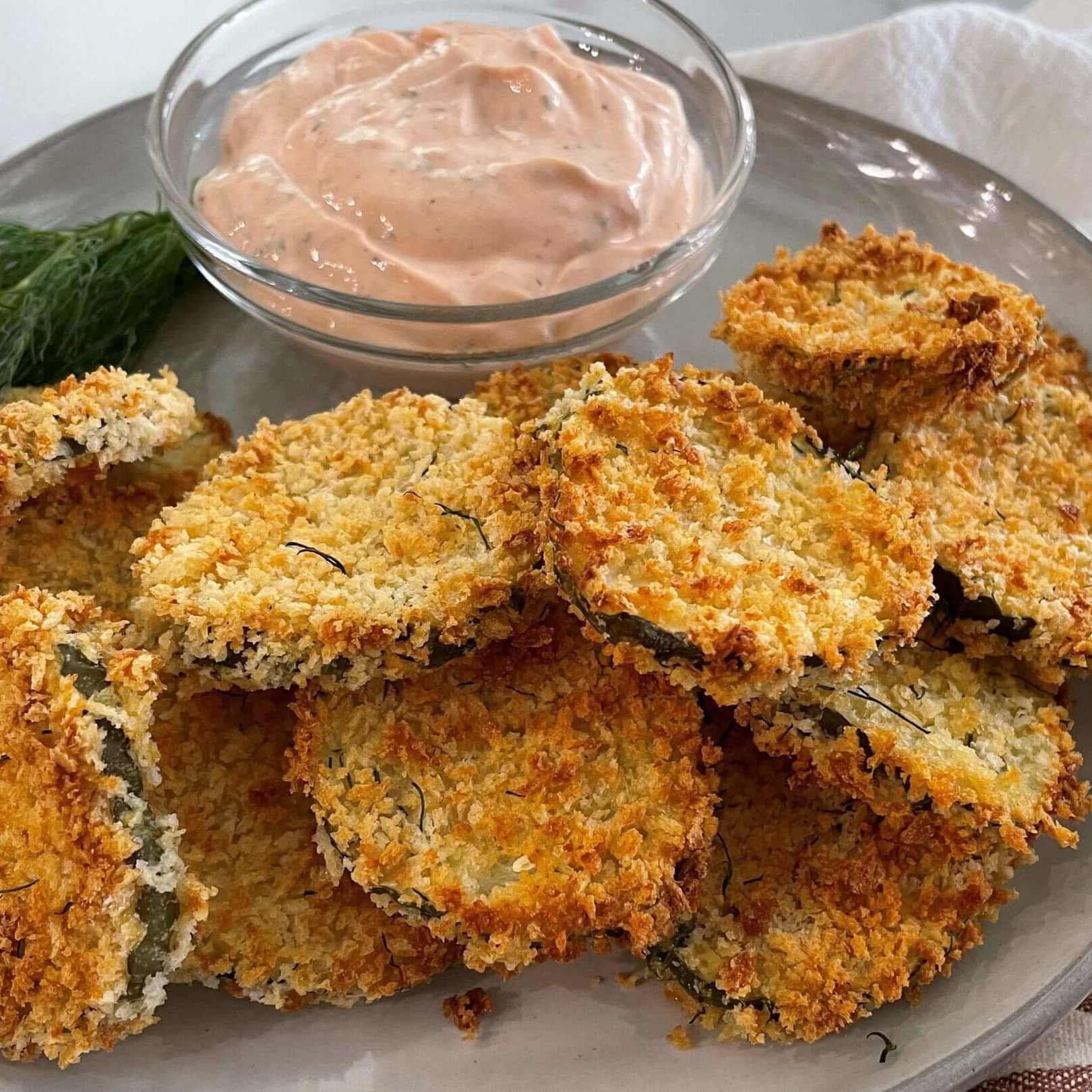 Air Fried Pickles with Spicy Ranch Sauce - Ninja Test Kitchen