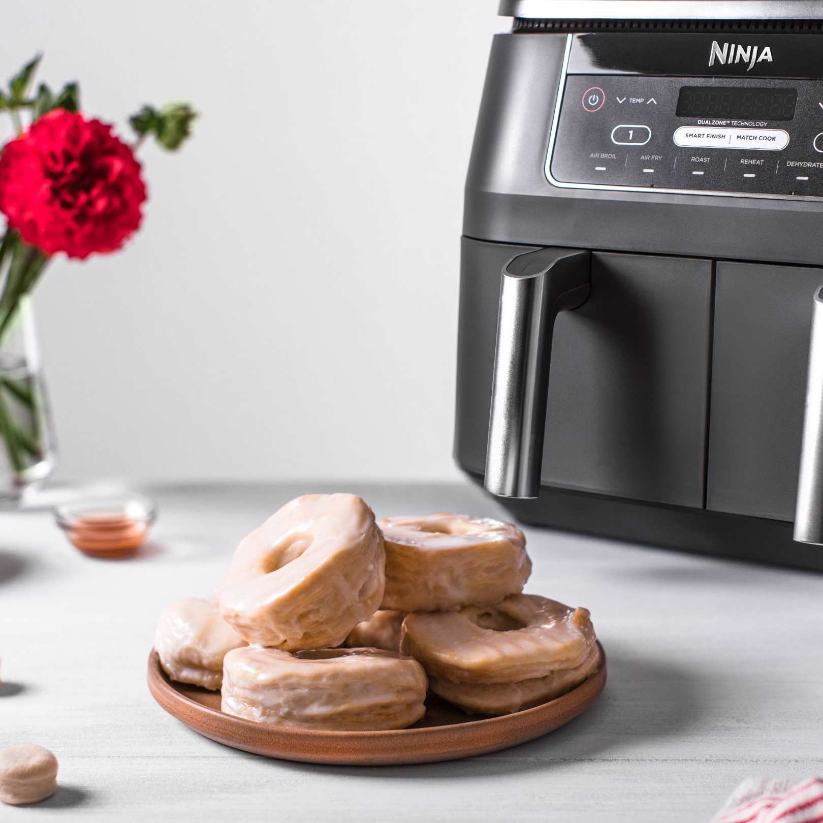 Air Fryer Glazed Doughnuts - Ninja Test Kitchen