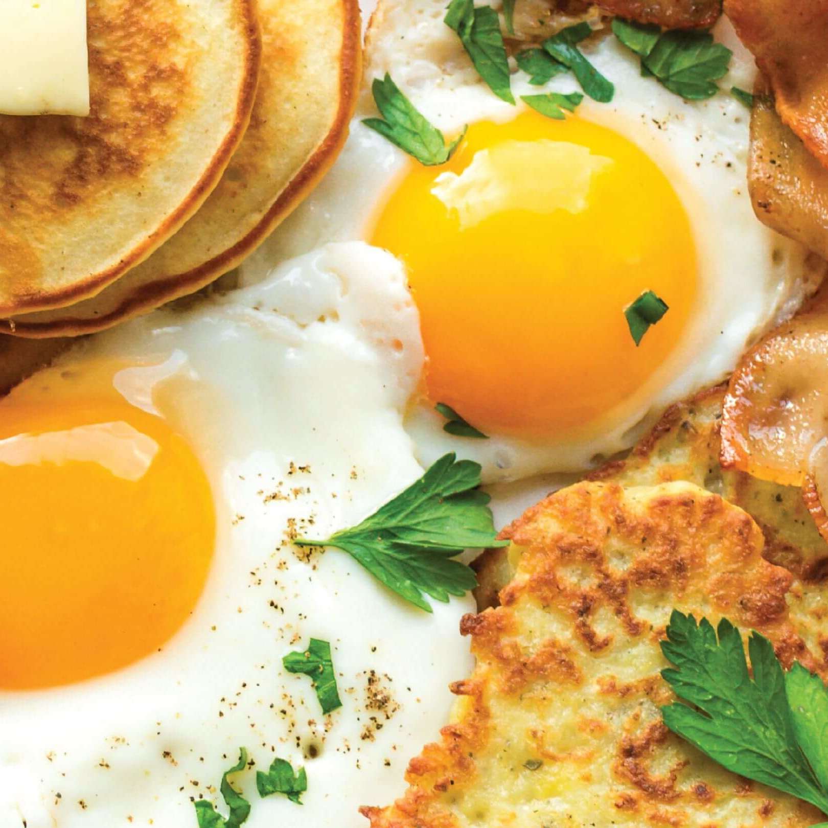 Bacon And Eggs With Pancakes